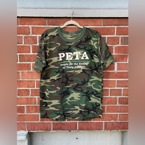 Shirts | Vintage 8s90s Peta People For The Eating Of Tasty Animals T ...
